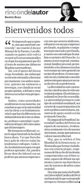Textos PUCP Beatriz Boza escribe sobre la PUCP en el diario El Comercio
